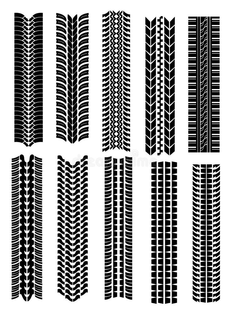 Set Tire Track Shapes Stock Illustrations – 41 Set Tire Track Shapes ...
