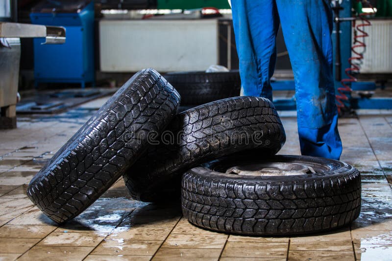 Tire shop stock photo. Image of truck, stack, profile - 37116844