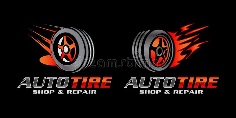 Tire Shop Repair Logo Design Template Stock Illustration - Illustration ...