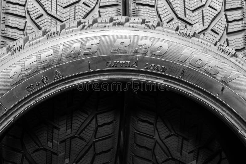Tire Side View with Indication of Tire Width and Height, Wheel Diameter ...