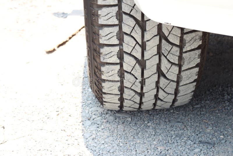 Tire skin with dust. stock image. Image of road, drive - 70902197