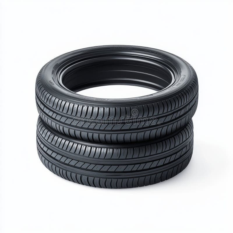 Tire Stack Isolated on White, Transparent Cutout Png Stock Image ...