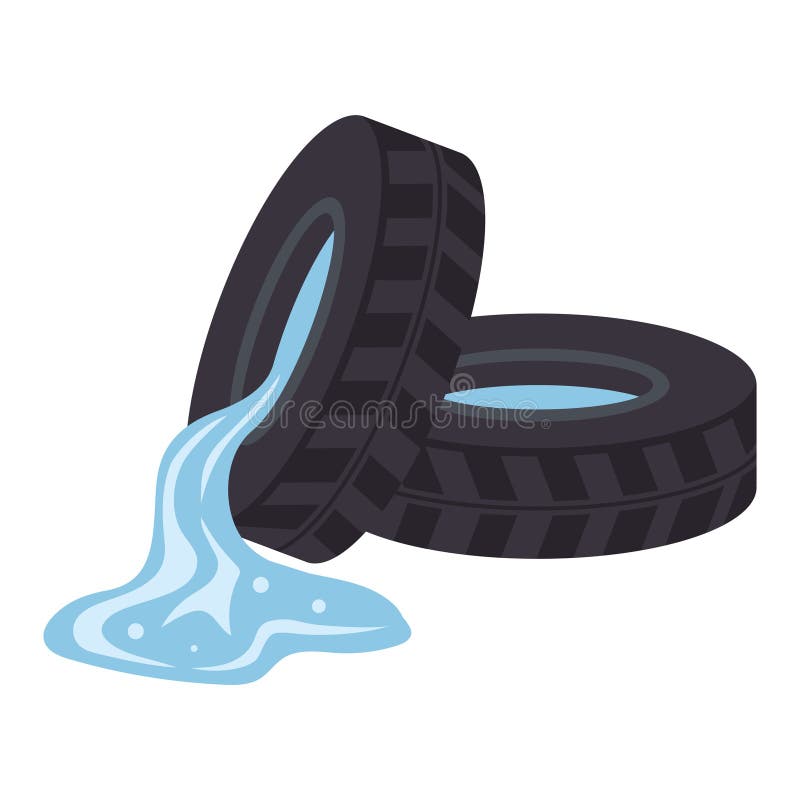 Tire with Stagnant Water Dengue Prevention Stock Vector - Illustration ...