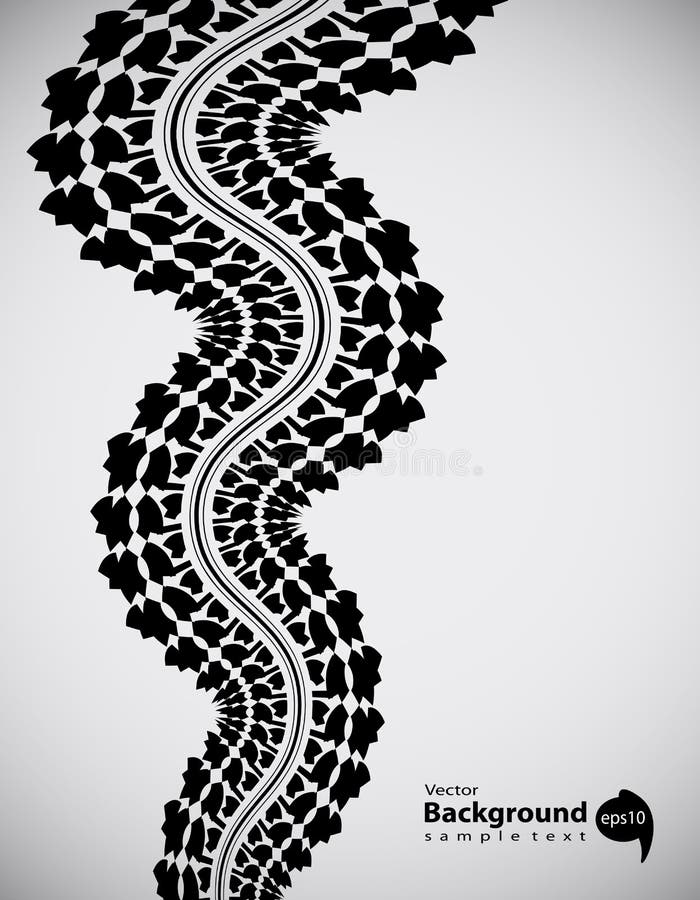 Tire Track Abstract Background Stock Illustration - Illustration of ...
