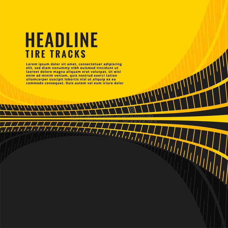 Tire Track Marks Background Design Stock Vector - Illustration of tire ...