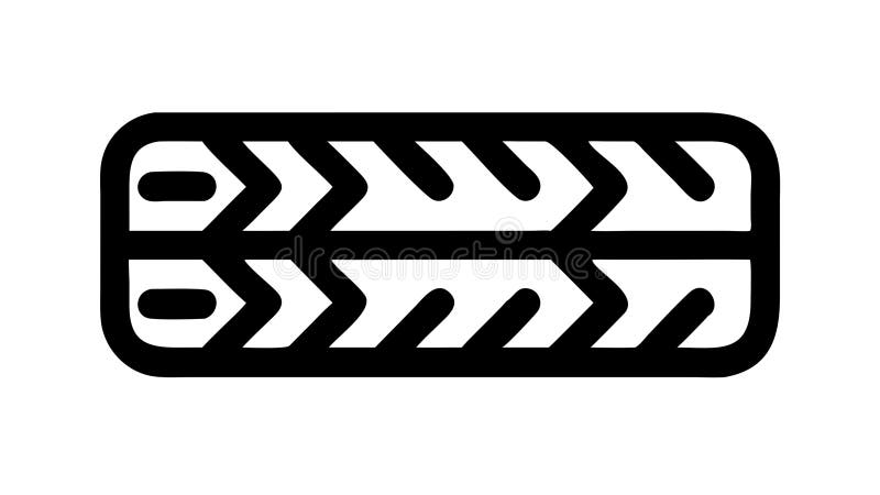 Tire Track Pattern Automotive Vehicle Road Texture, Vector Design ...