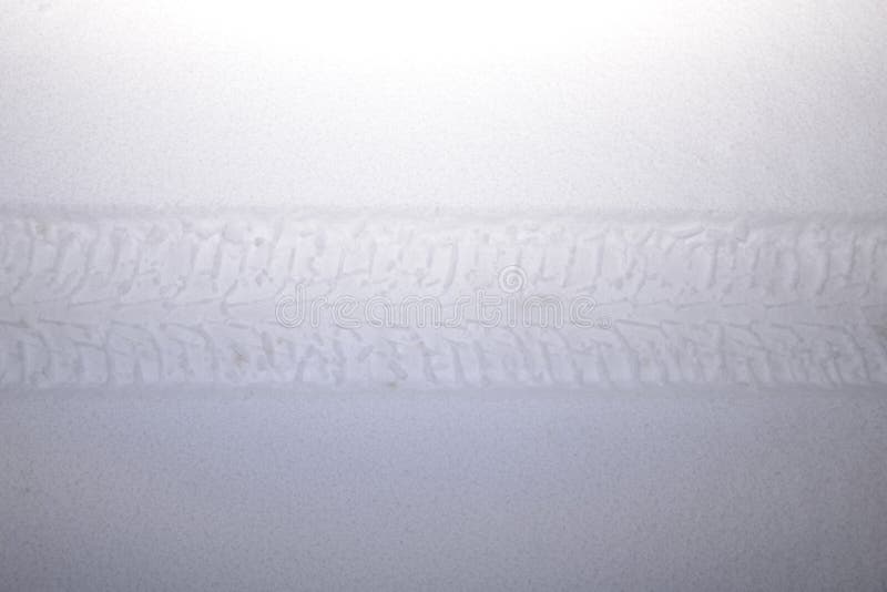 Tire Track on Pure White Snow. Winter Texture Flat Lay Stock Image ...