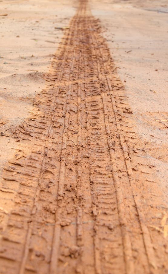 Tire Track Texture on a Farm Road. Stock Photo - Image of ground ...