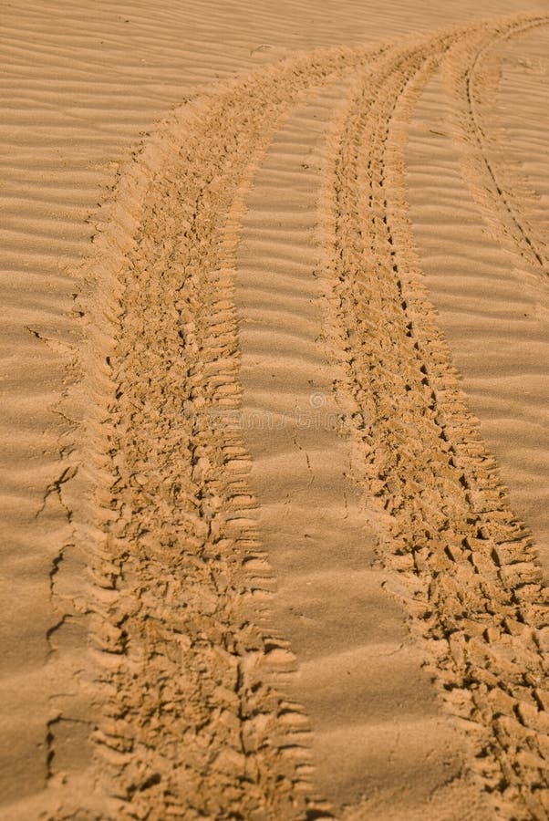 Tire tracks in the desert stock image. Image of direction - 18773461