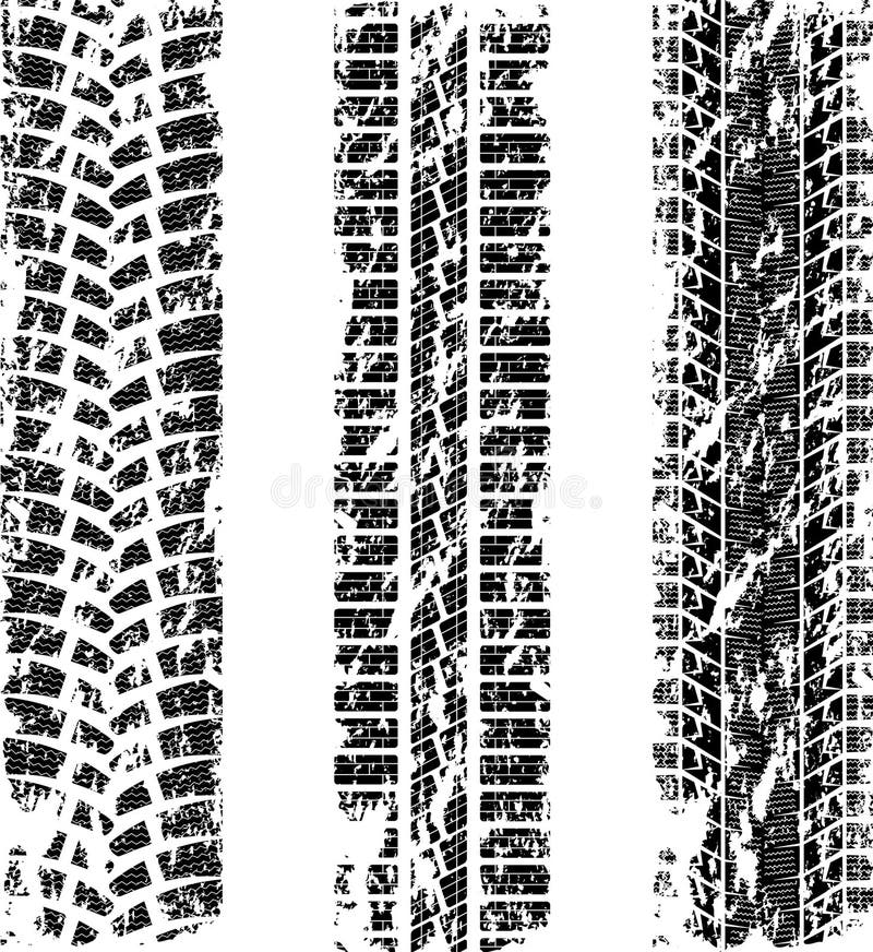 Tire tracks grunge stock vector. Illustration of print - 28273414