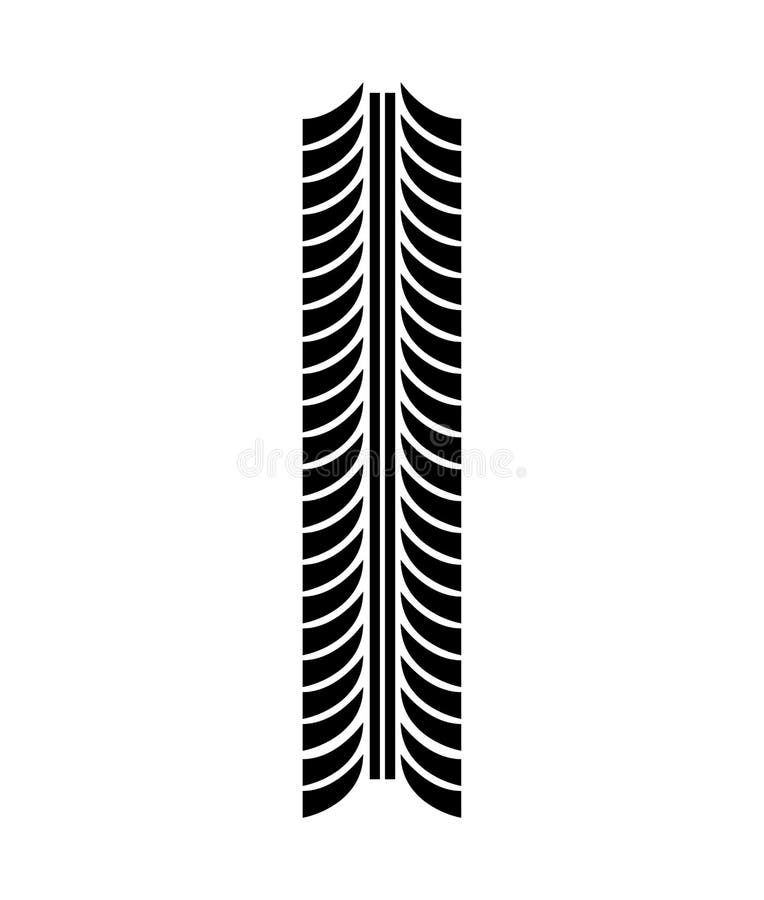 Tire Tracks Mark Isolated Icon Stock Illustration - Illustration of ...