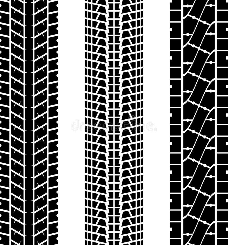 Tire track set stock vector. Illustration of rubber, land - 29968327