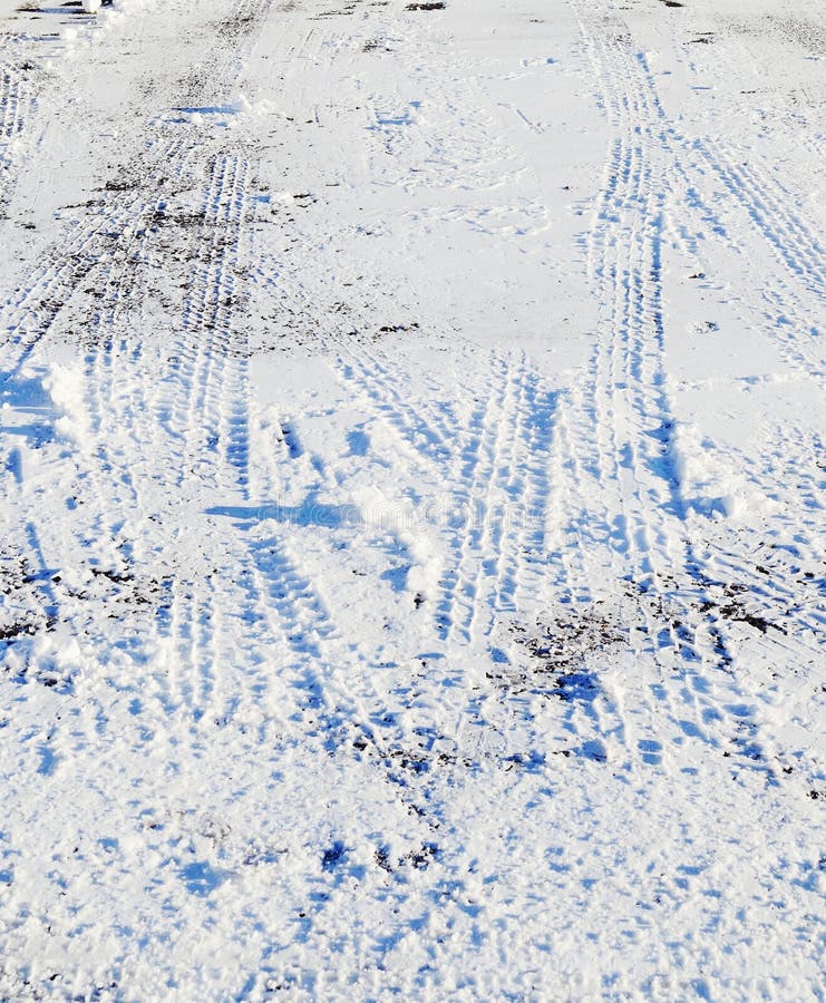 Tire tracks in snow stock photo. Image of tracks, beautiful - 36738084