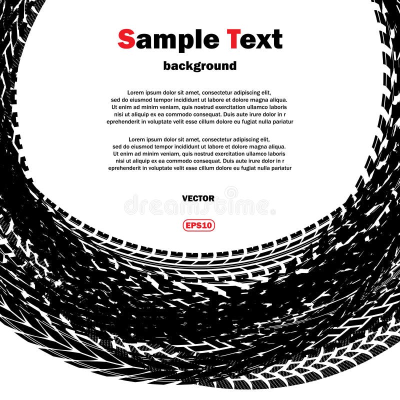 Tire tracks with text stock vector. Illustration of speed - 88784981