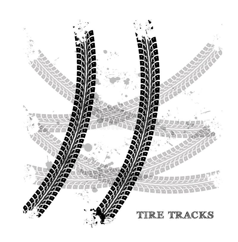 Tire tracks stock vector. Illustration of painting, street - 24774574