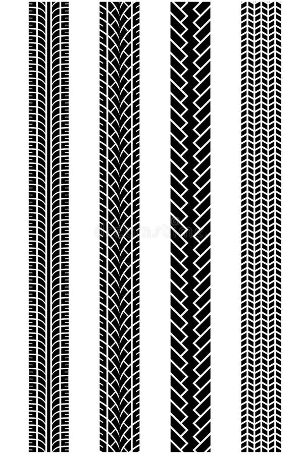 Tire tread patterns stock illustration. Illustration of contour - 98598049