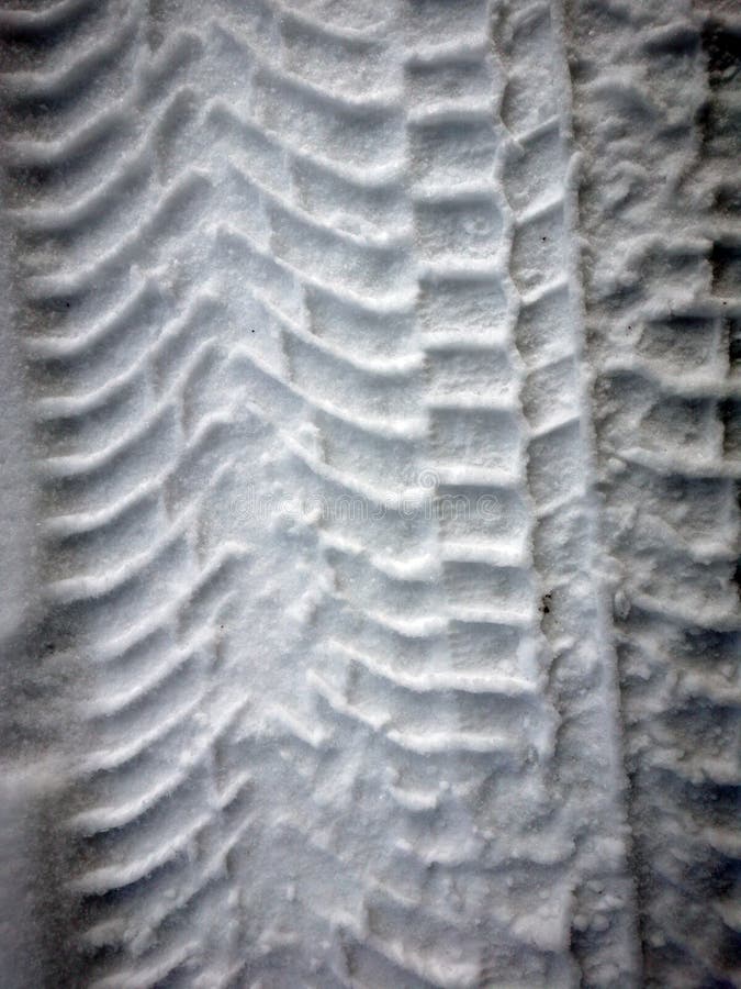 Tire Tread on Snow Falling Shade Texture Stock Image - Image of ...