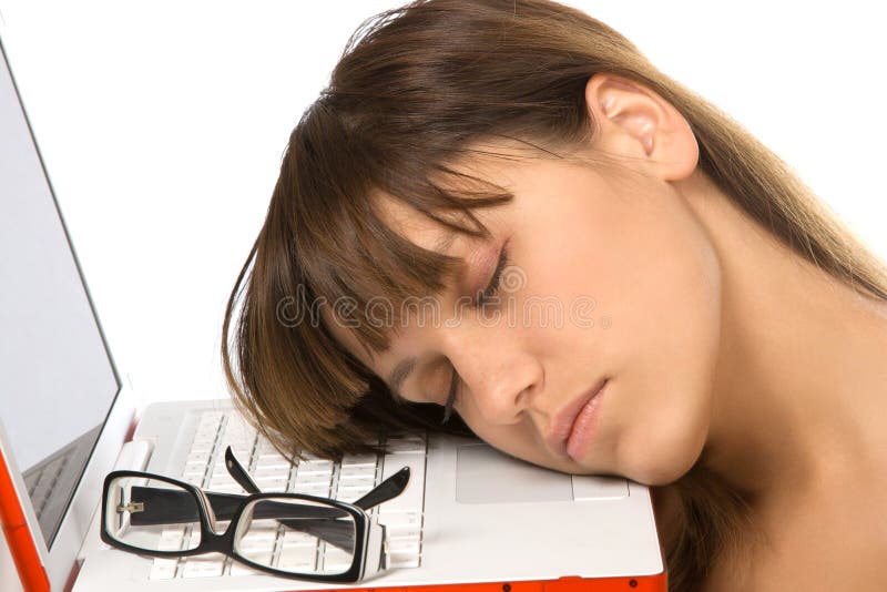 Tired stock photo. Image of cute, person, closeup, notebook - 7329190