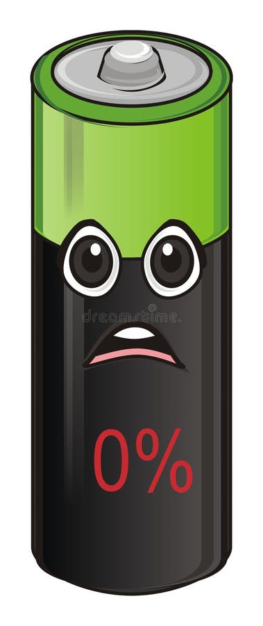 Face of Battery with Tongue Stock Illustration - Illustration of field ...