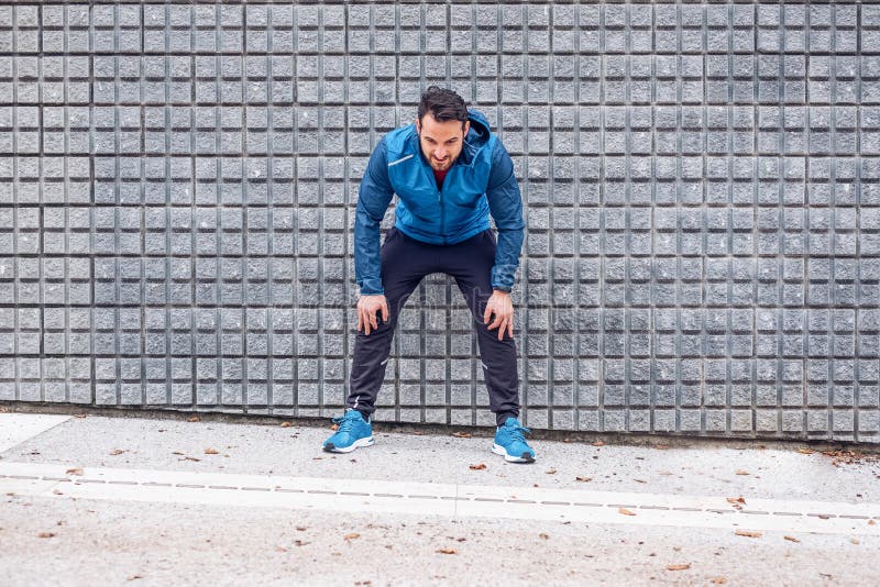 Tired Athlete Resting after Big Training Effort Stock Photo - Image of ...