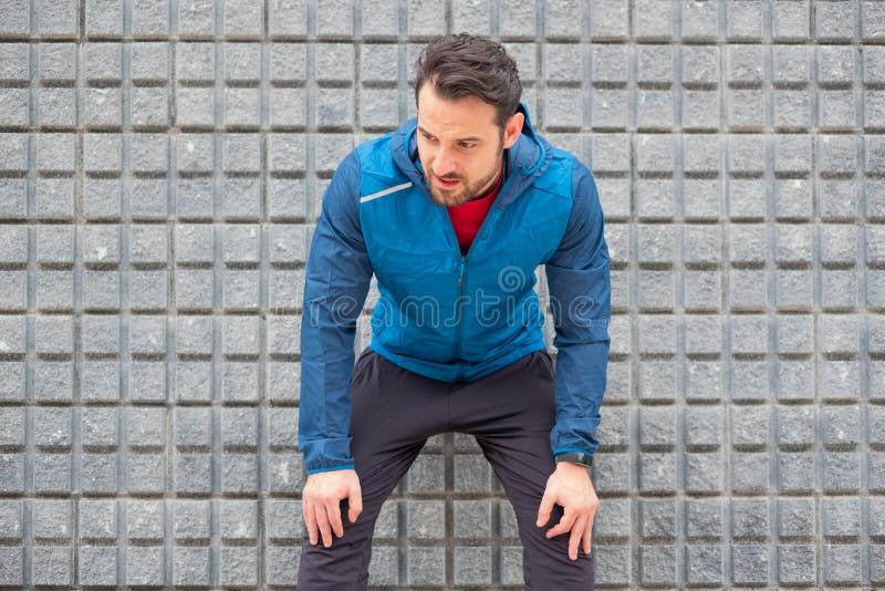 Tired Athlete Resting after Big Training Effort Stock Photo - Image of ...