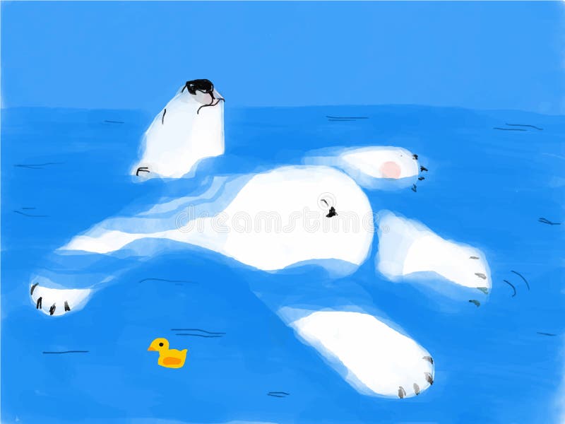 Tired bear floats on water stock photo. Image of holiday - 141950954