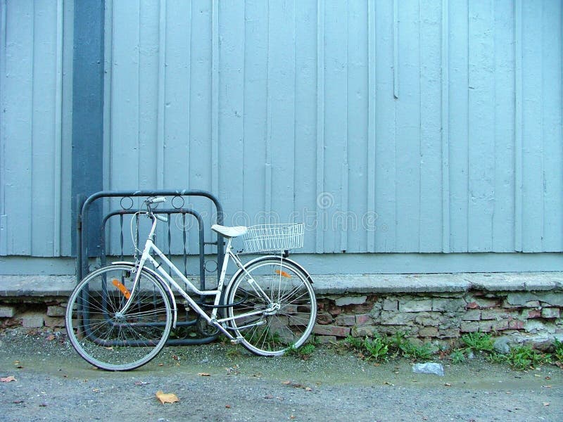 Tired bicycle stock image. Image of country, home, structure - 1100183