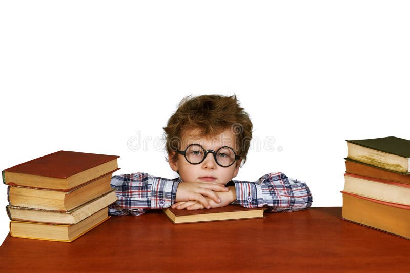A Tired Boy . Heavy Homework Stock Photo - Image of book, career: 86145212
