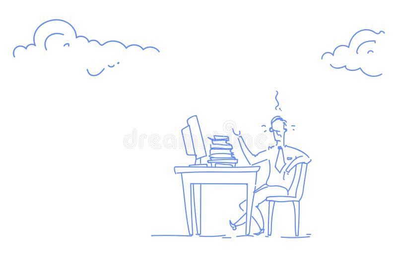Businessman Hardworking Illustration Stock Illustrations – 661 ...