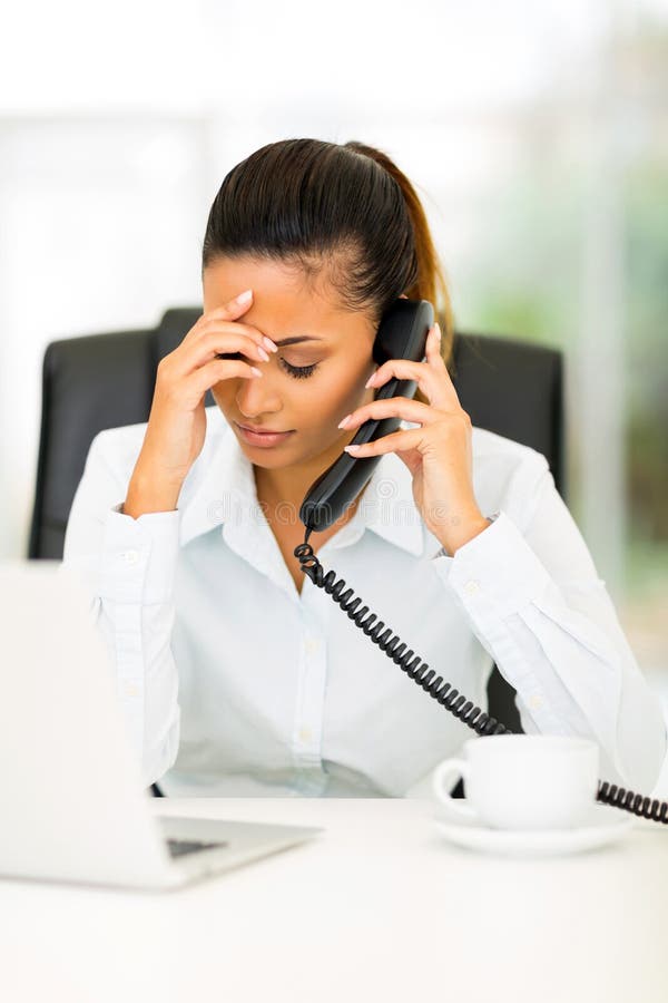 Dog Tired of Phone Calls stock image. Image of office - 11800269