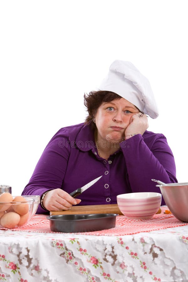 Tired chef stock photo. Image of tired, cooking, sitting - 7372514