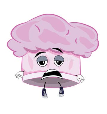 Tired chef hat cartoon stock illustration. Illustration of exhausted ...