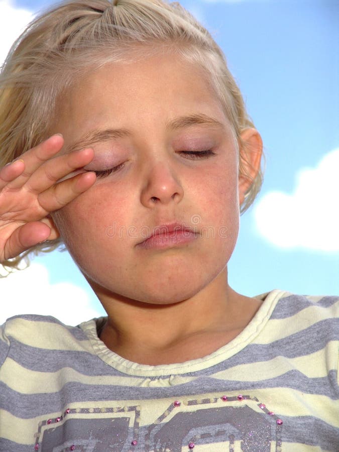 Tired child stock photo. Image of caucasian, rubs, girl - 4688604