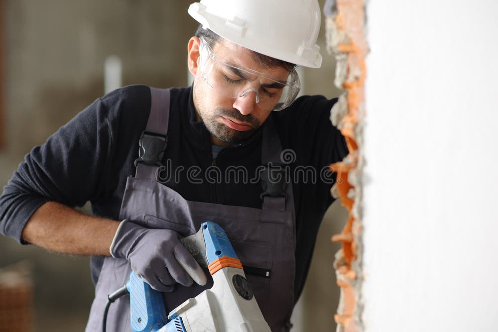 Tired Construction Worker Complaining Stock Photo - Image of dizzy ...