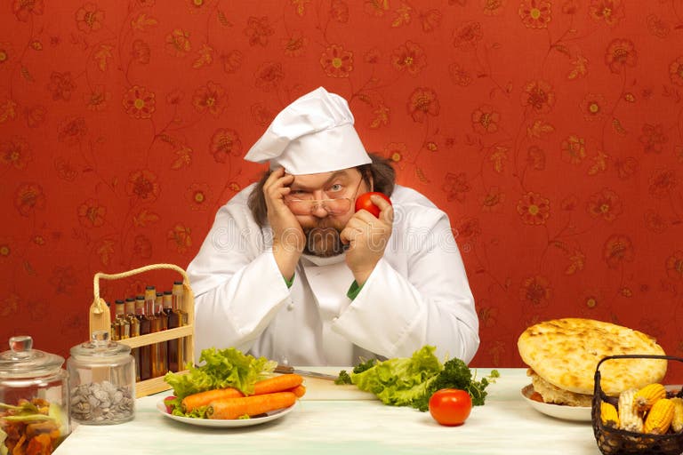 Tired cook stock image. Image of nervous, fresh, emotional - 13392565