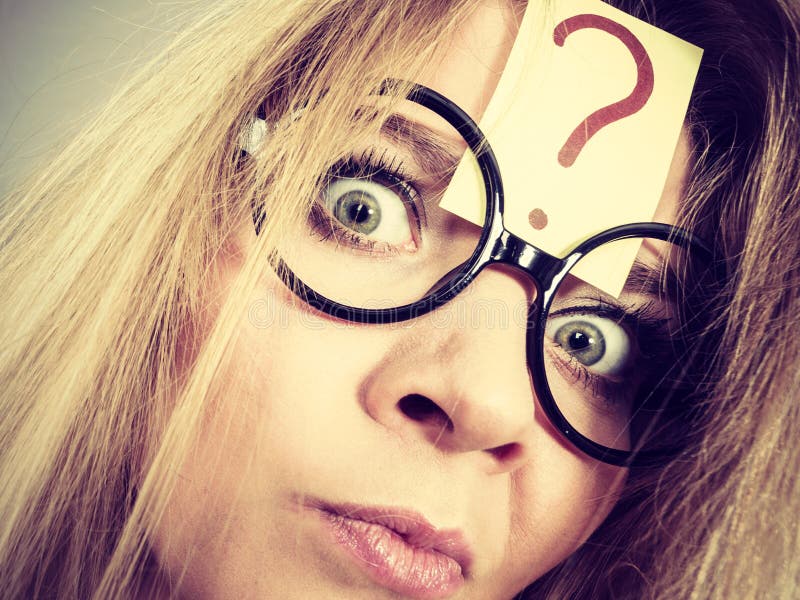 Tired Crazy Woman after Intensive Thinking Stock Image - Image of ...