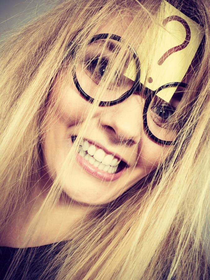 Tired Crazy Woman after Intensive Thinking Stock Photo - Image of ...