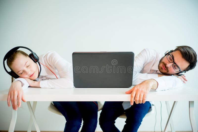 Tired Customer Service Agents Stock Photo - Image of agent, helpline ...