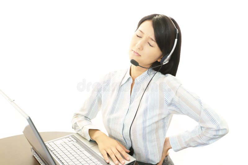 Tired Customer Services Operator Stock Photo - Image of adult, company ...
