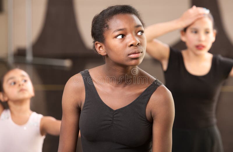 Tired Dance Students stock image. Image of female, cute - 25336473