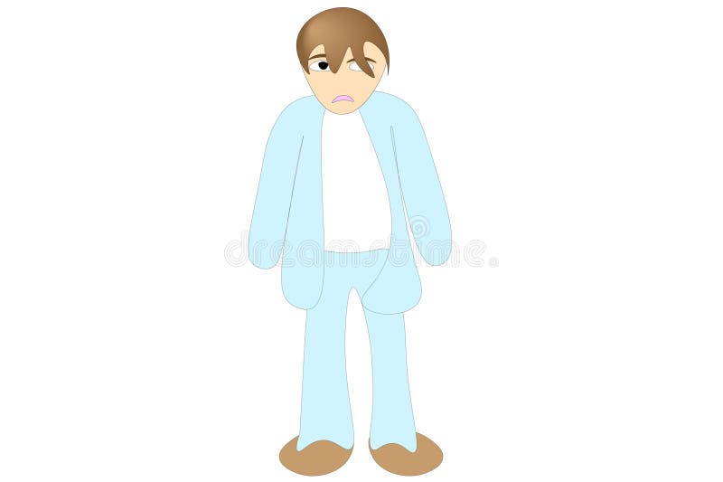 Tired Doctor on a White Background, Child S Drawing. Stock Vector ...