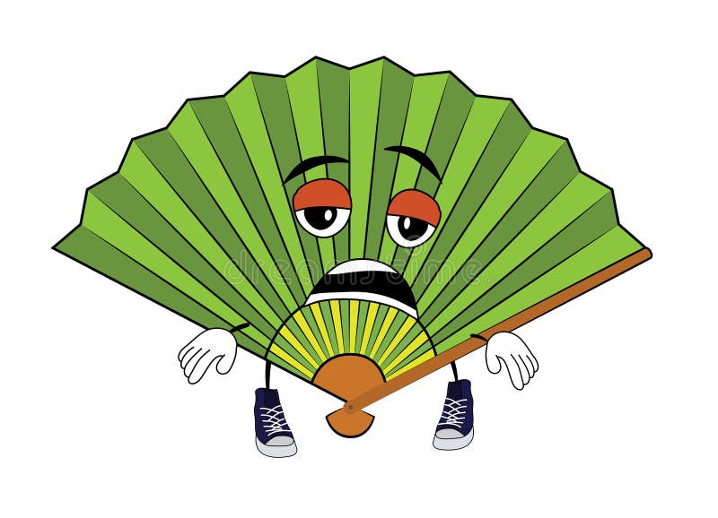 Tired fan cartoon stock illustration. Illustration of wide - 44106293
