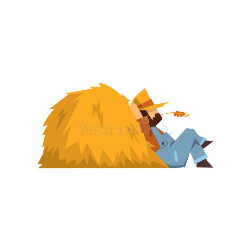 Tired Farmer Resting Stock Illustrations – 19 Tired Farmer Resting ...