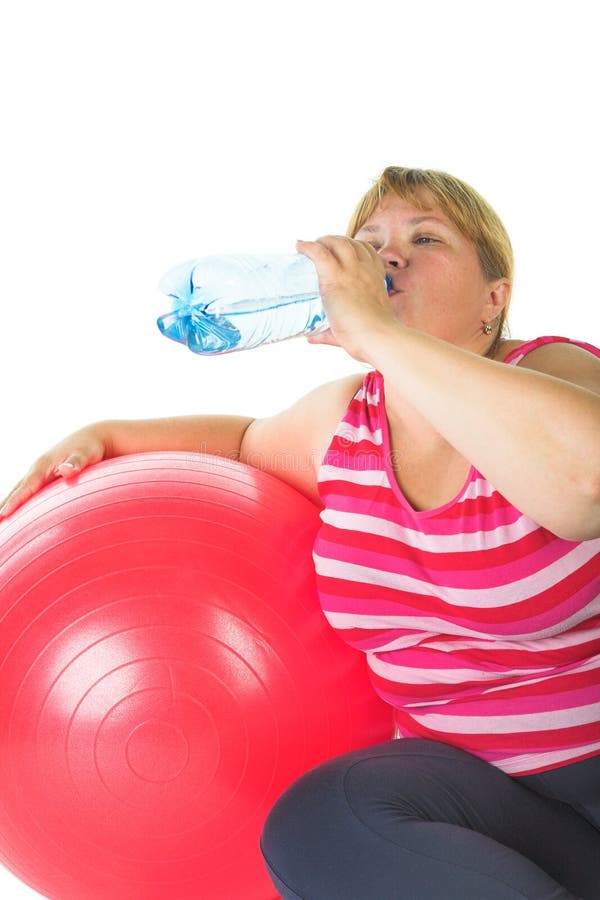 Tired fat woman stock photo. Image of obesity, female - 22065184