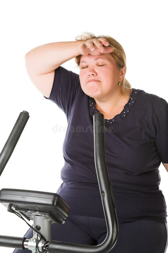 Tired fat woman stock photo. Image of obese, person, stretch - 23429024