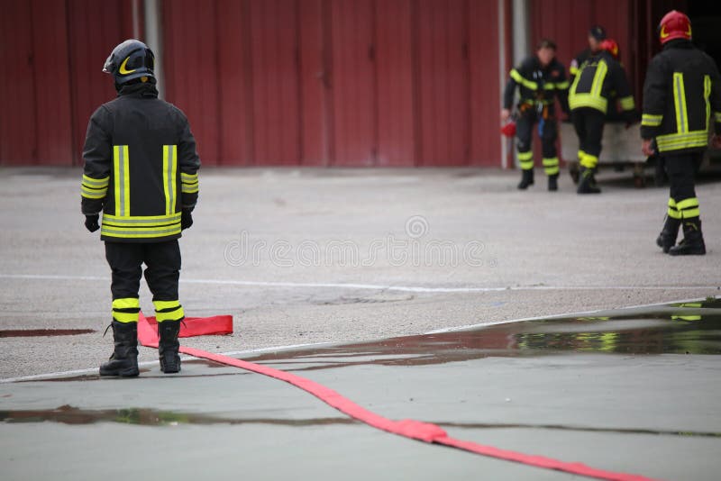 Tired Firefighter after Turning Off the Fire Editorial Stock Image ...