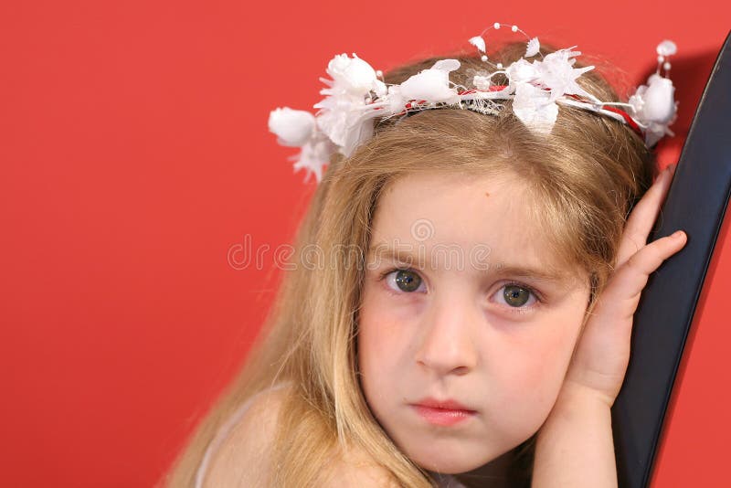Tired flower girl stock photo. Image of adolescent, tired - 2244386