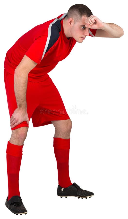 Soccer Player Bending Over White Background Stock Photos - Free ...