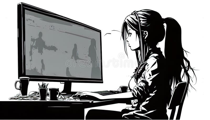 Sad Face Computer Screen Stock Illustrations – 298 Sad Face Computer ...