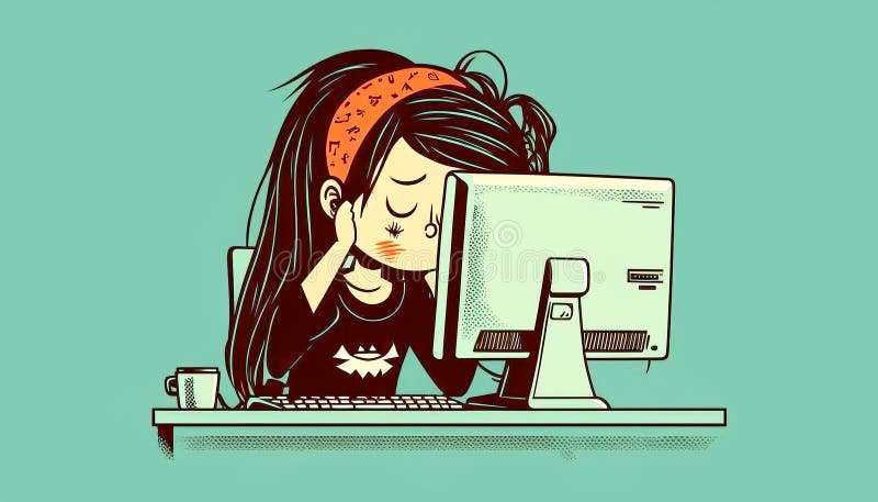 Sad Face Computer Screen Stock Illustrations – 274 Sad Face Computer ...